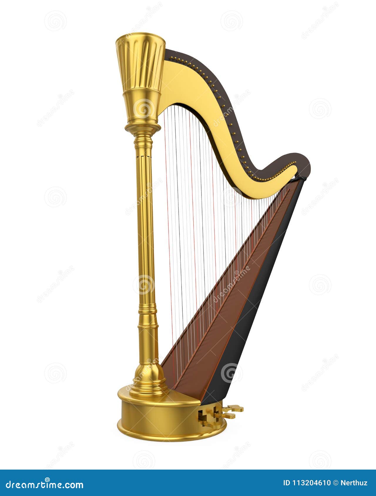 Stringed Musical Instruments Isolated On White Background Vector Set ...