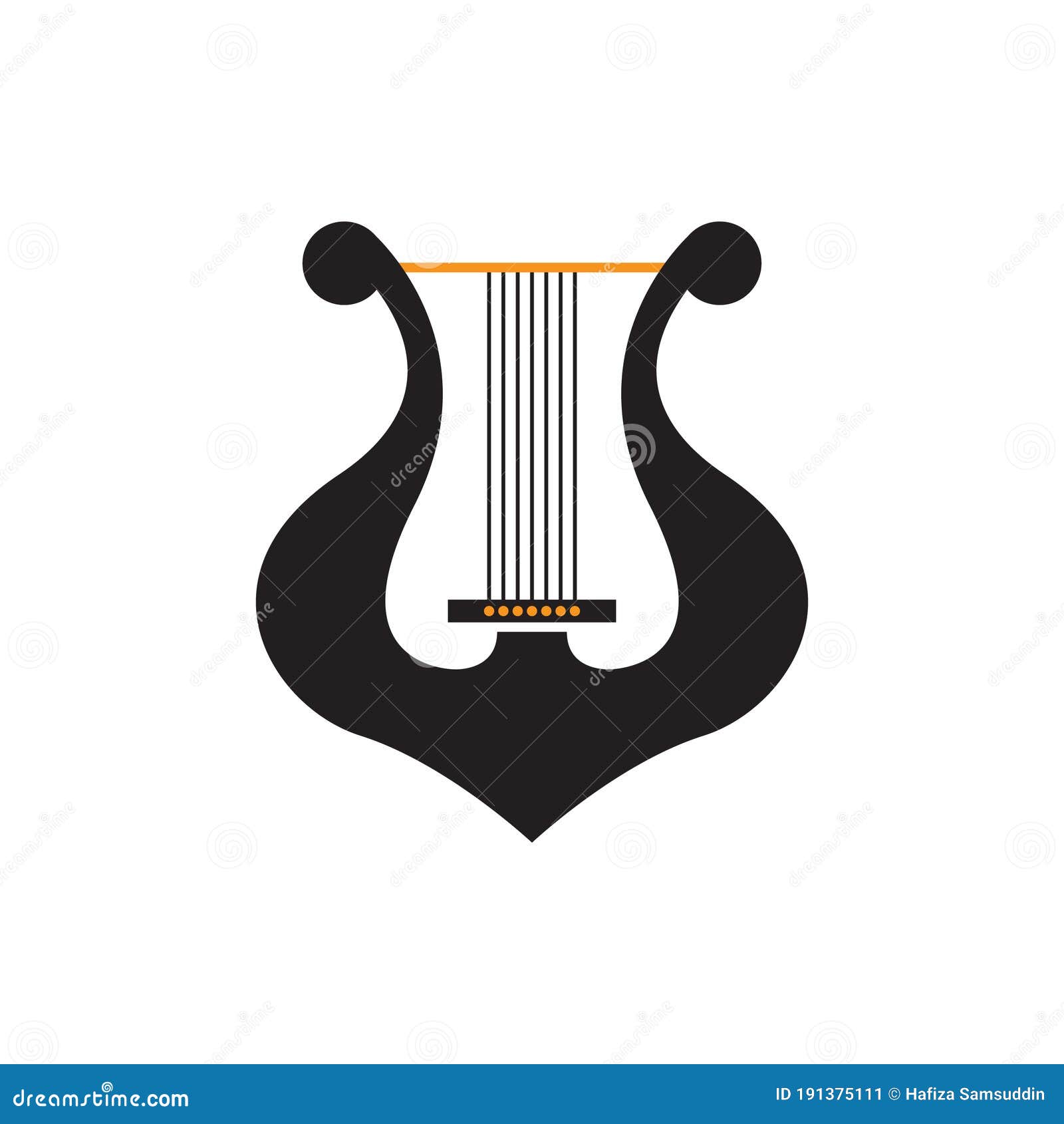 Harp. Vector Illustration Decorative Design Stock Vector - Illustration ...