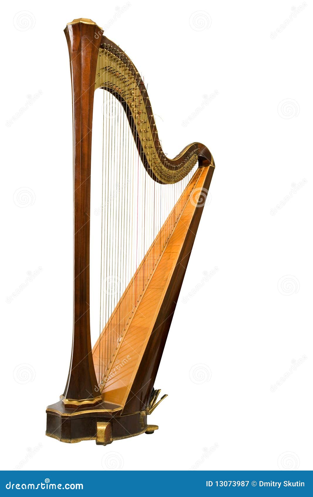 Harpa imagem de stock. Imagem de corda, musical, branco - 13073987