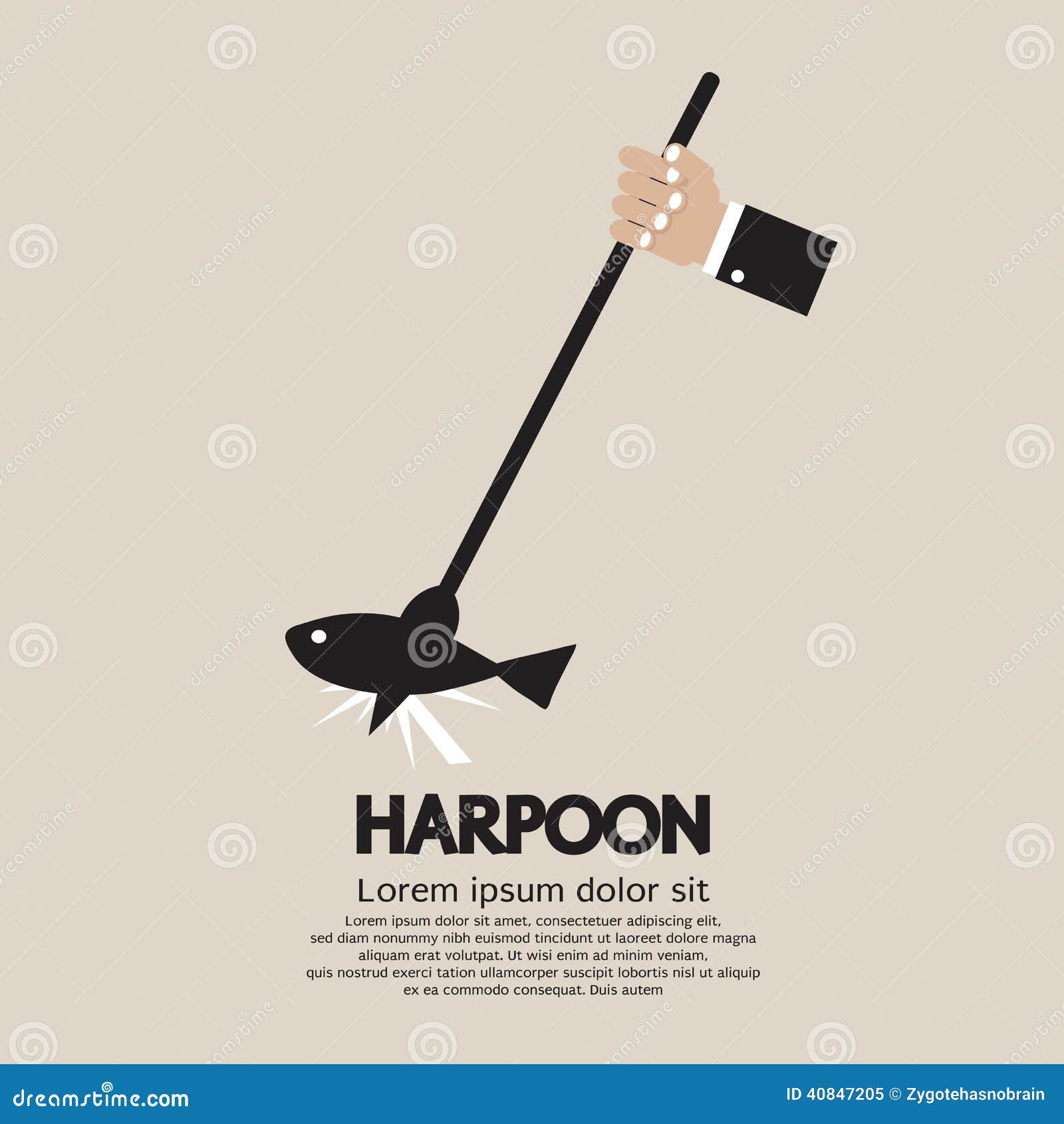 Harpoen vector illustratie. Illustration of hulpmiddel - 40847205