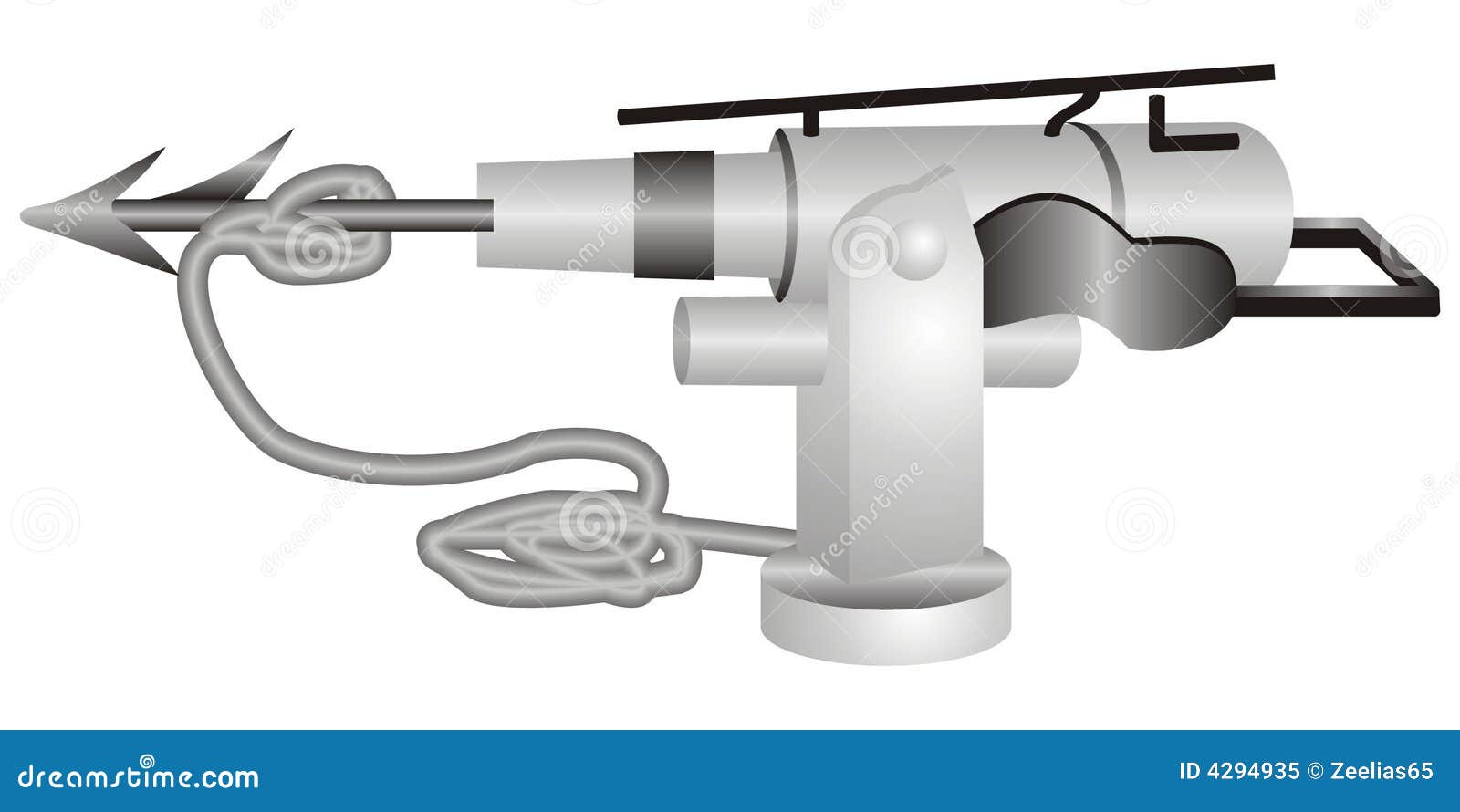 Harpoon stock vector. Illustration of fisher, hunter, sailor - 4294935