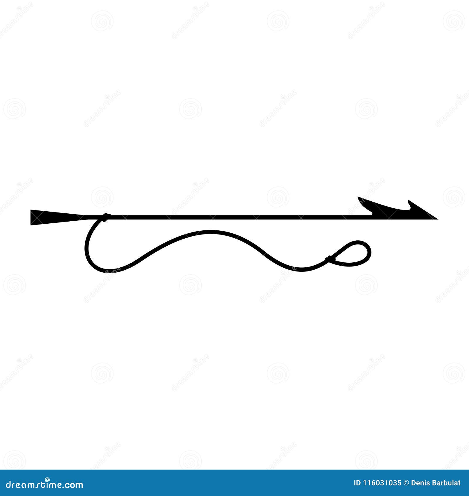 Harpoon stock vector. Illustration of underwater, vector - 116031035