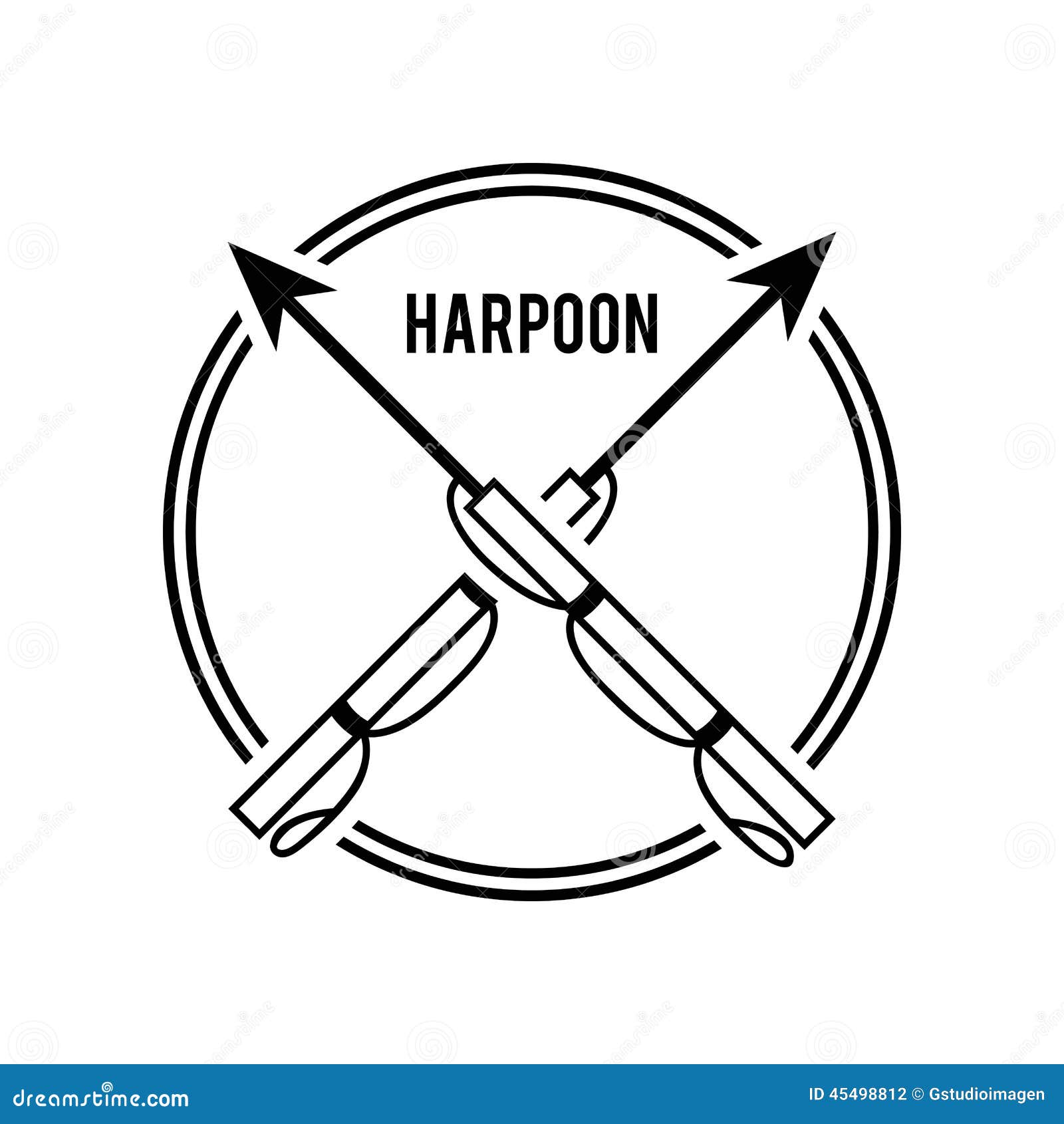 Harpoon design stock vector. Illustration of harpoon - 45498812