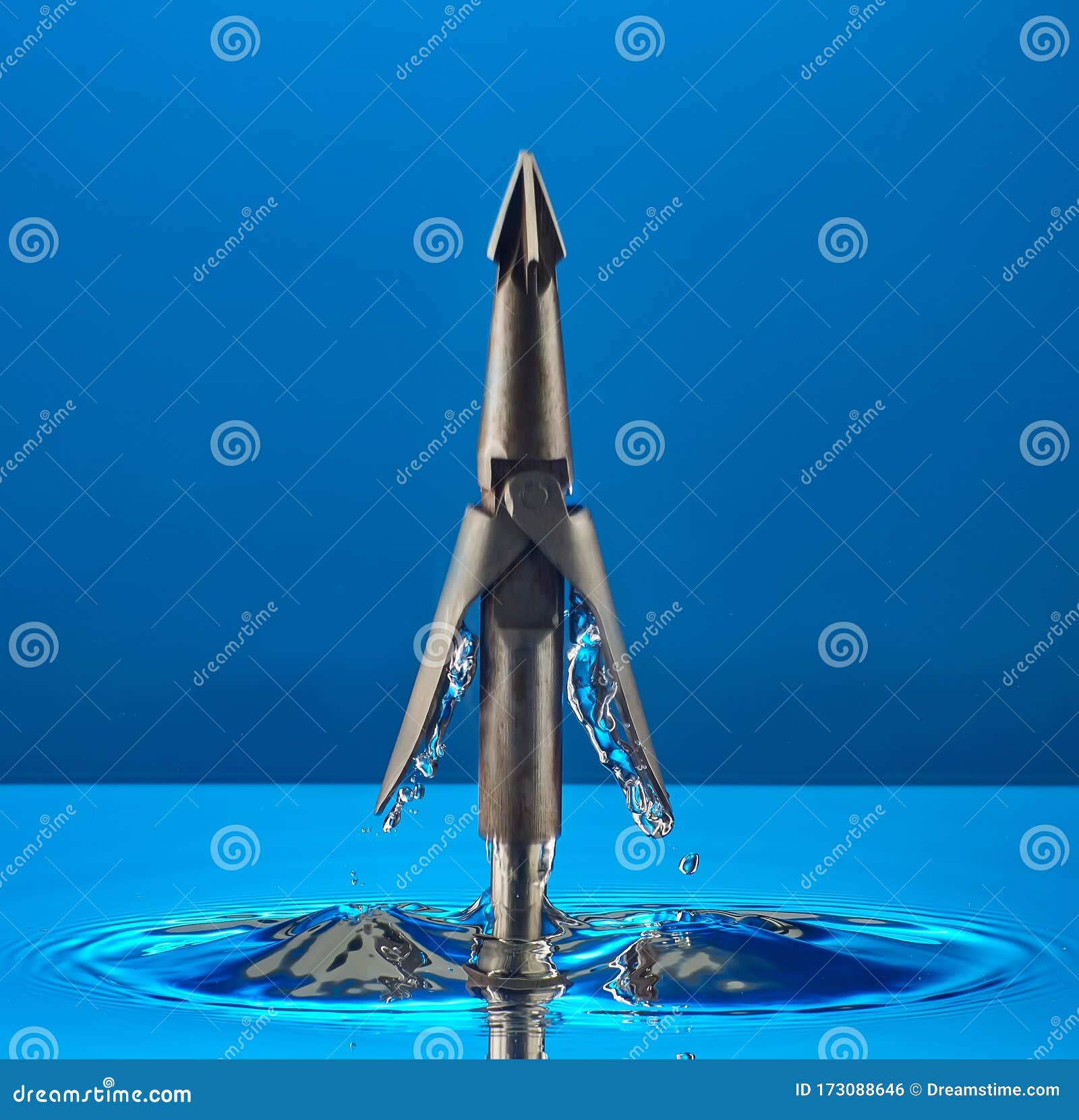 Harpoon Pierces the Surface of the Water Stock Photo - Image of harpoon ...