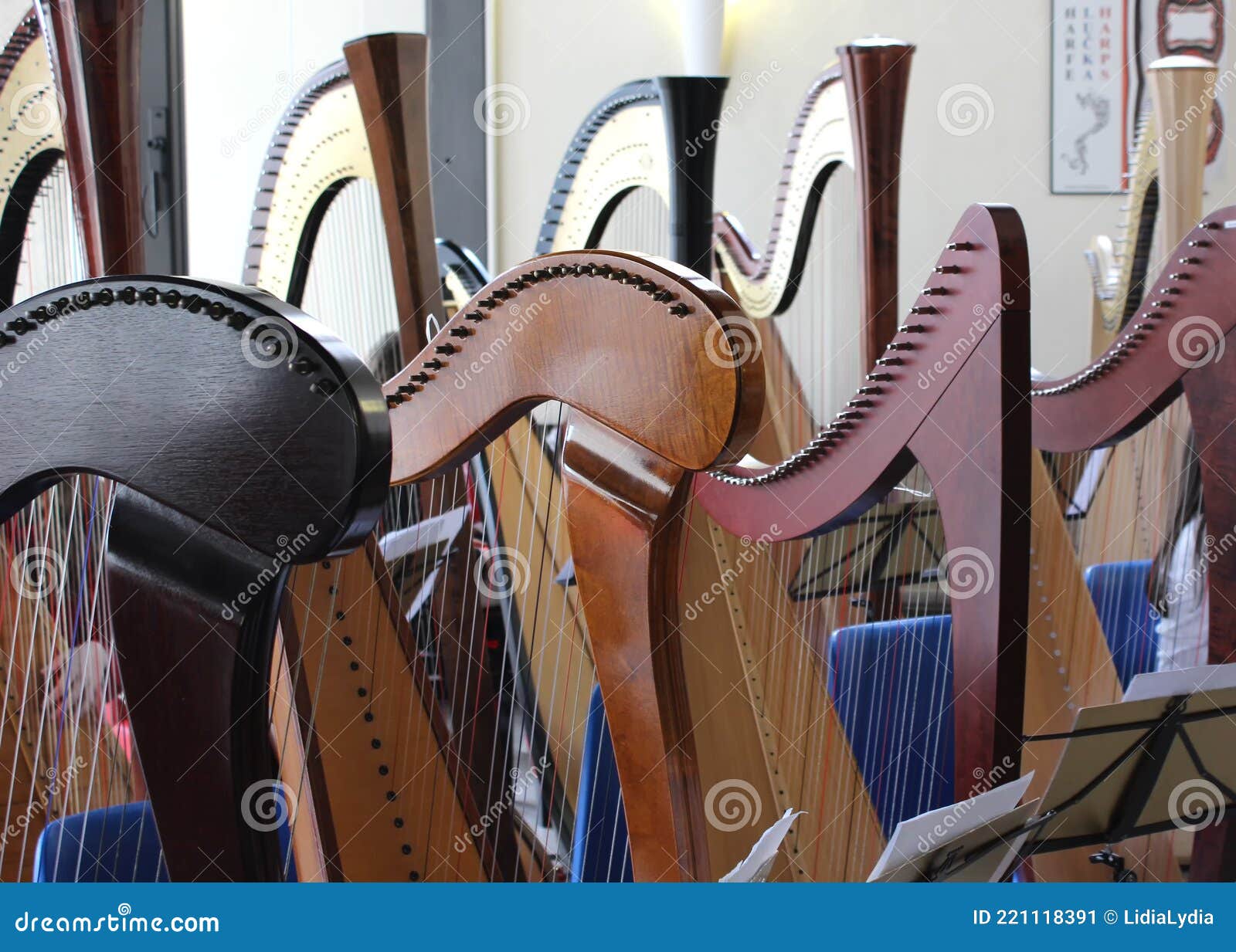 Harp stock image. Image of classic, closeup, instruments - 221118391