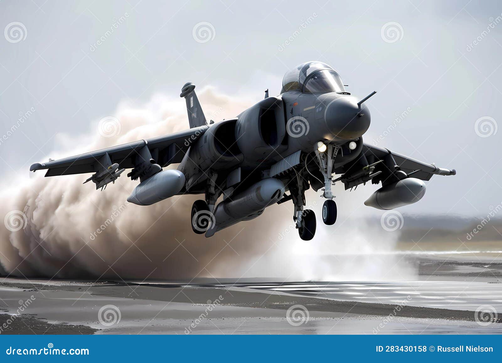 Harrier Jump Jet - United Kingdom (Generative AI) Stock Illustration ...