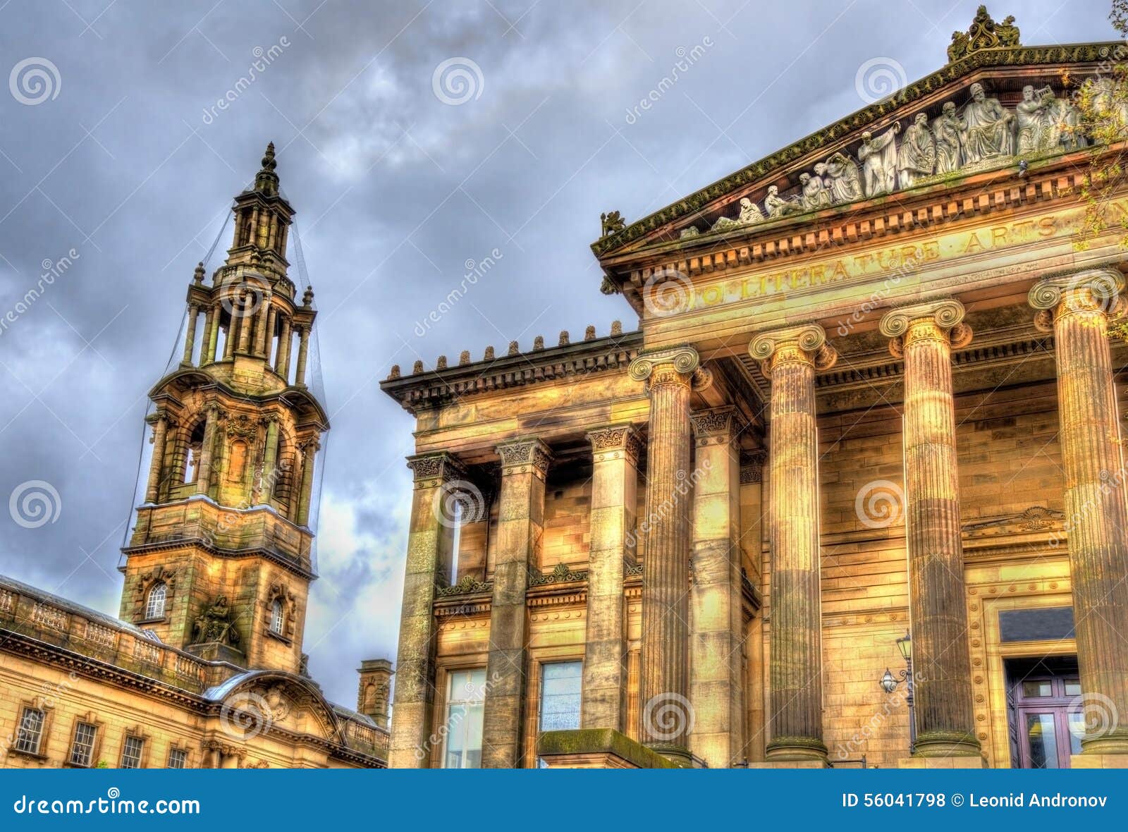 Harris Museum and the Sessions House in Preston Stock Photo - Image of ...