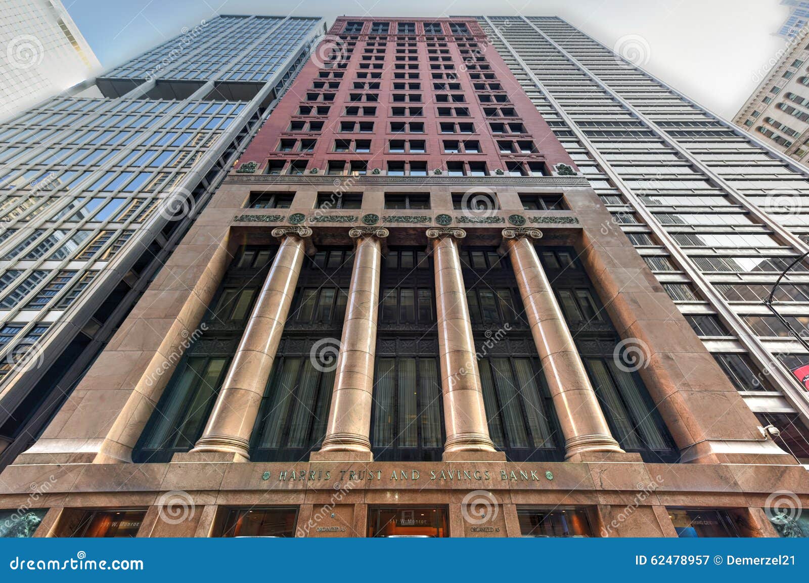 Harris Trust Building - Chicago Stock Image - Image of savings, classic ...