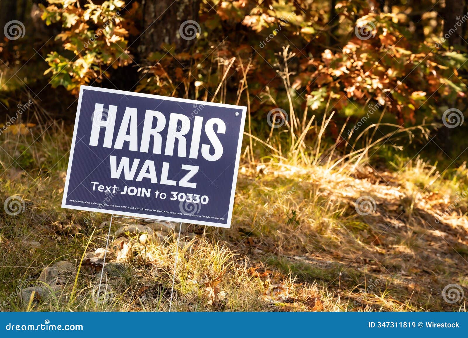 Harris Walz campaign sign editorial stock image. Image of voting ...