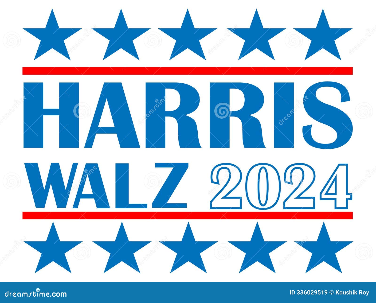 Harris Walz for President 2024 Yard Sign Vector Illustration Stock ...