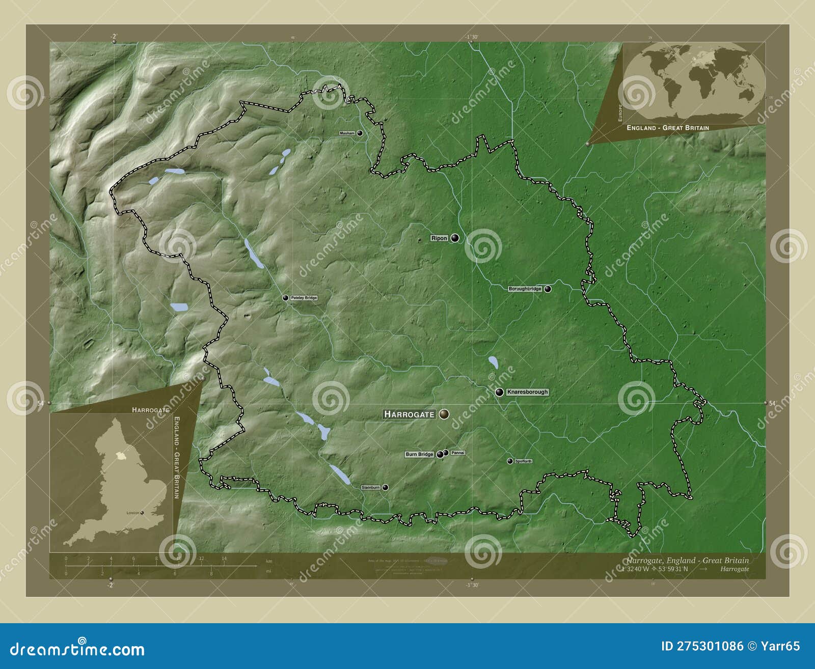 Harrogate, England - Great Britain. Wiki. Labelled Points of Cit Stock ...