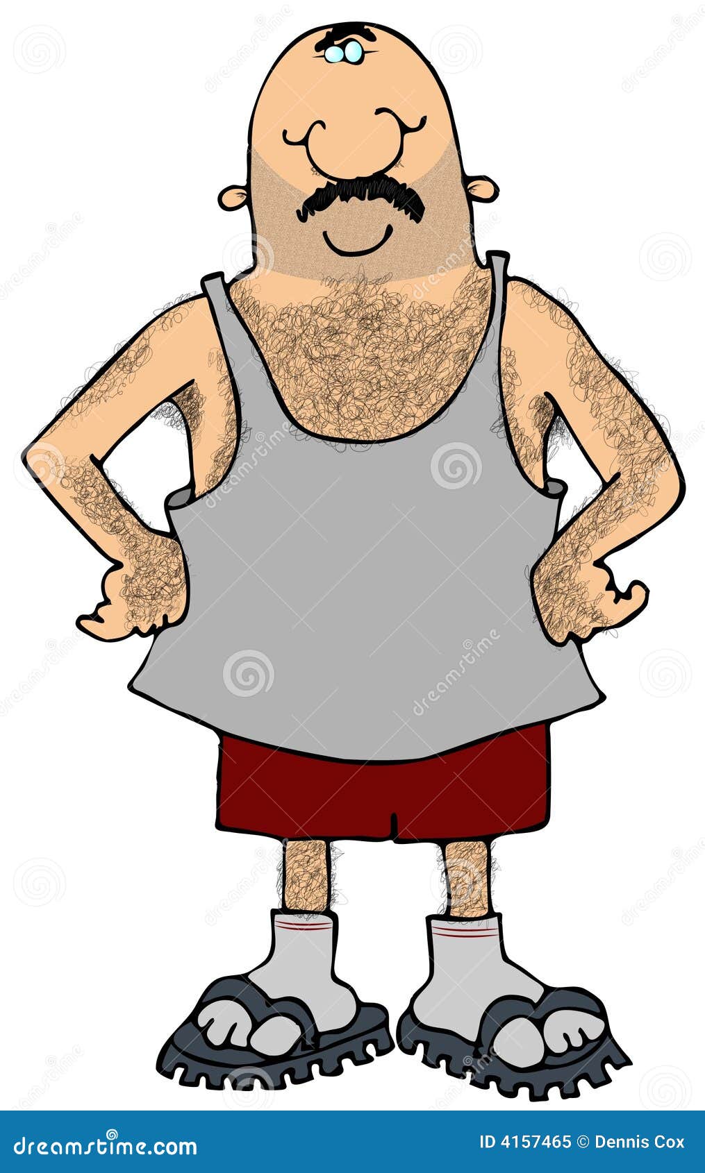 Harry the Man stock illustration. Illustration of shorts - 4157465