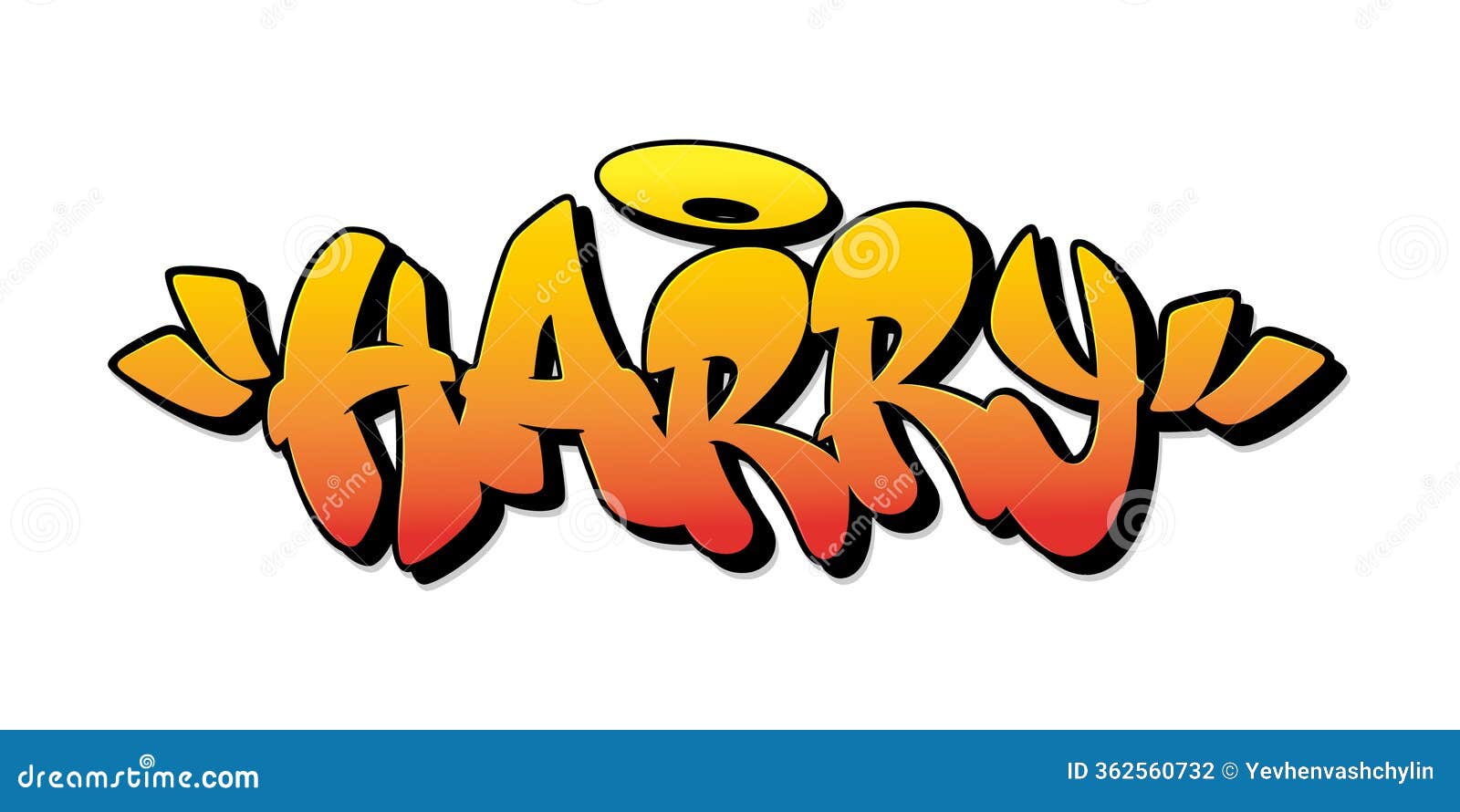 Harry Name in Graffiti Style. Vector Illustration. Stock Illustration ...
