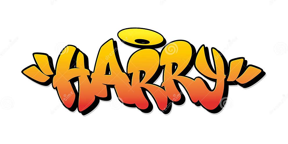 Harry Name in Graffiti Style. Vector Illustration. Stock Illustration ...