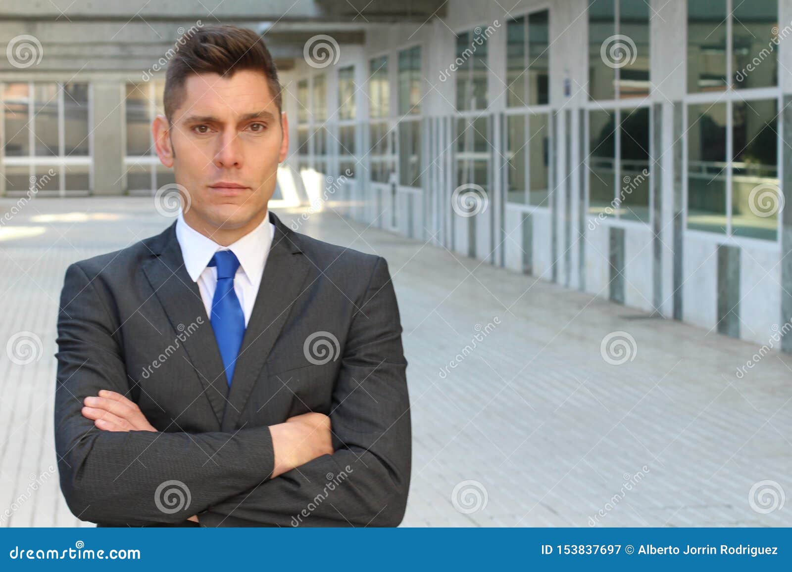 Harsh Businessman Looking Defensive and Cruel Stock Image - Image of ...