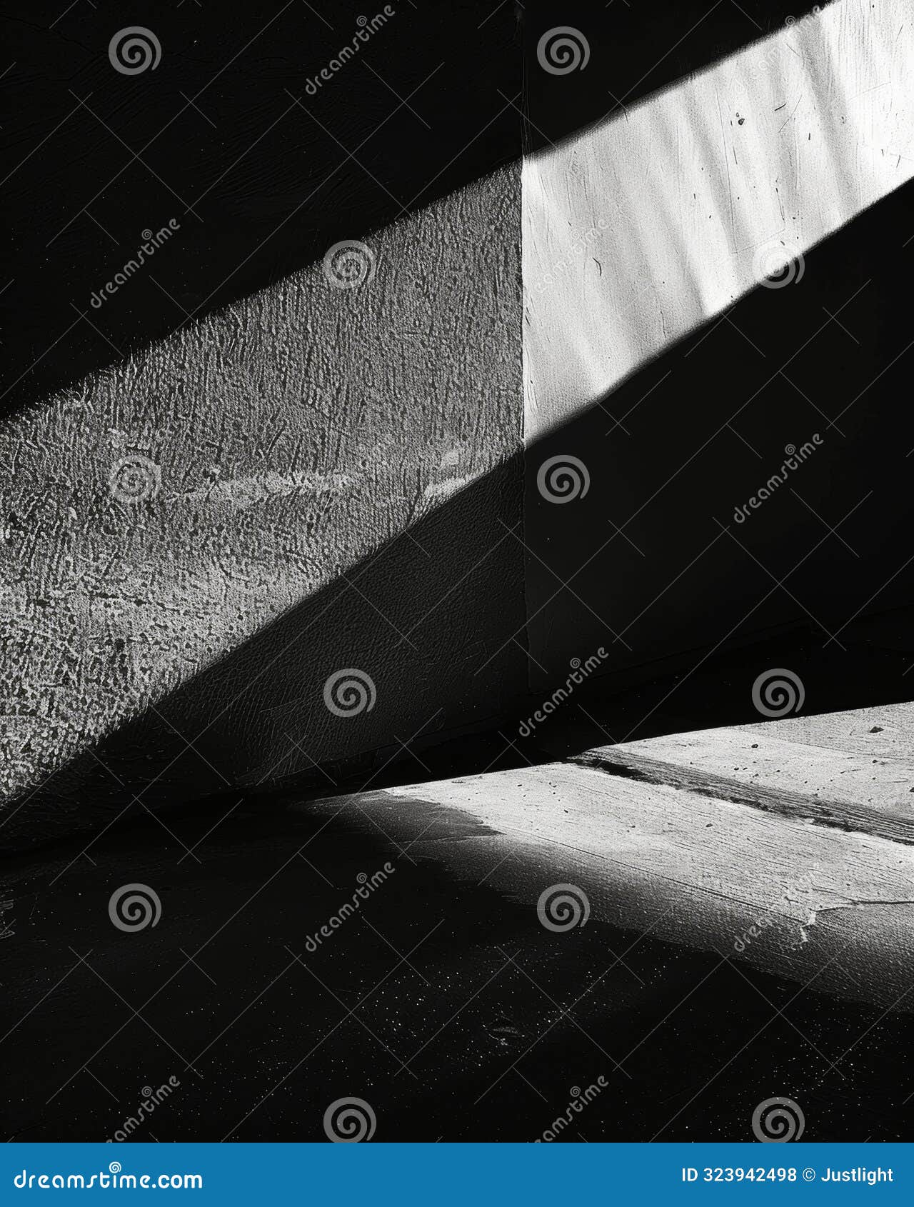 Harsh Light and Deep Shadows Combine in an Abstract Composition Drawing ...