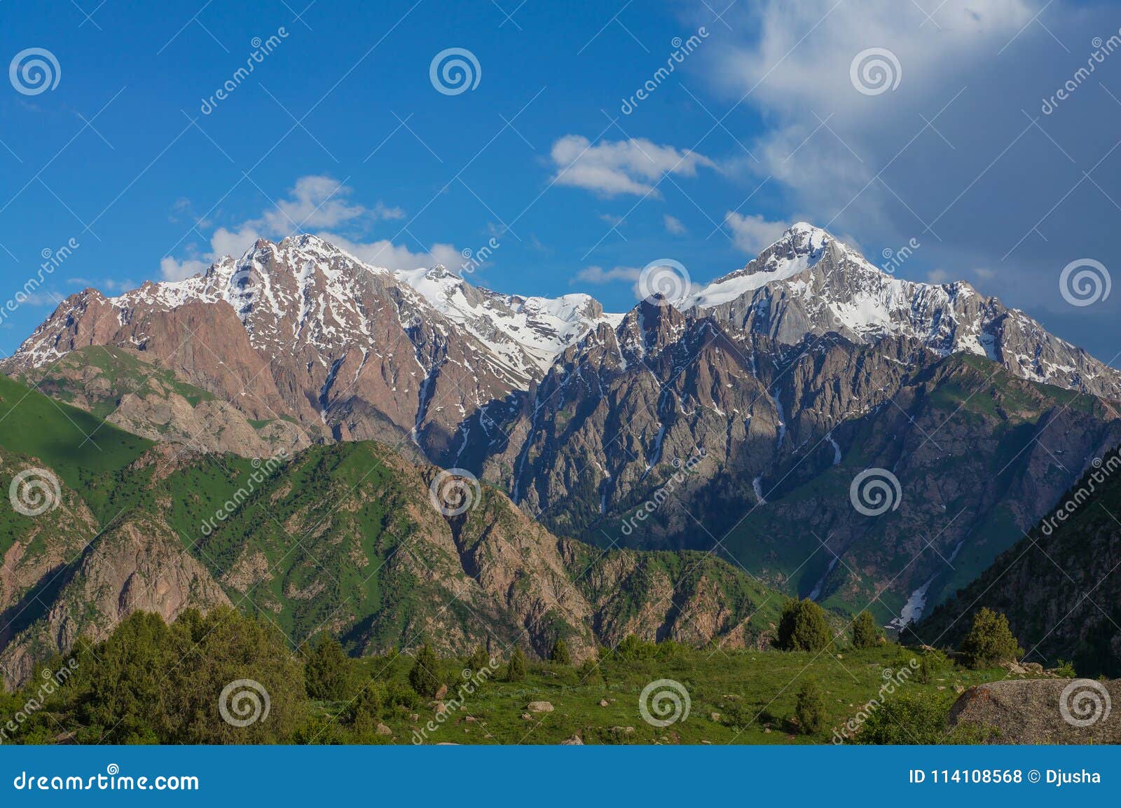 Harsh Mountains Covered with Snow Stock Photo - Image of beautiful ...