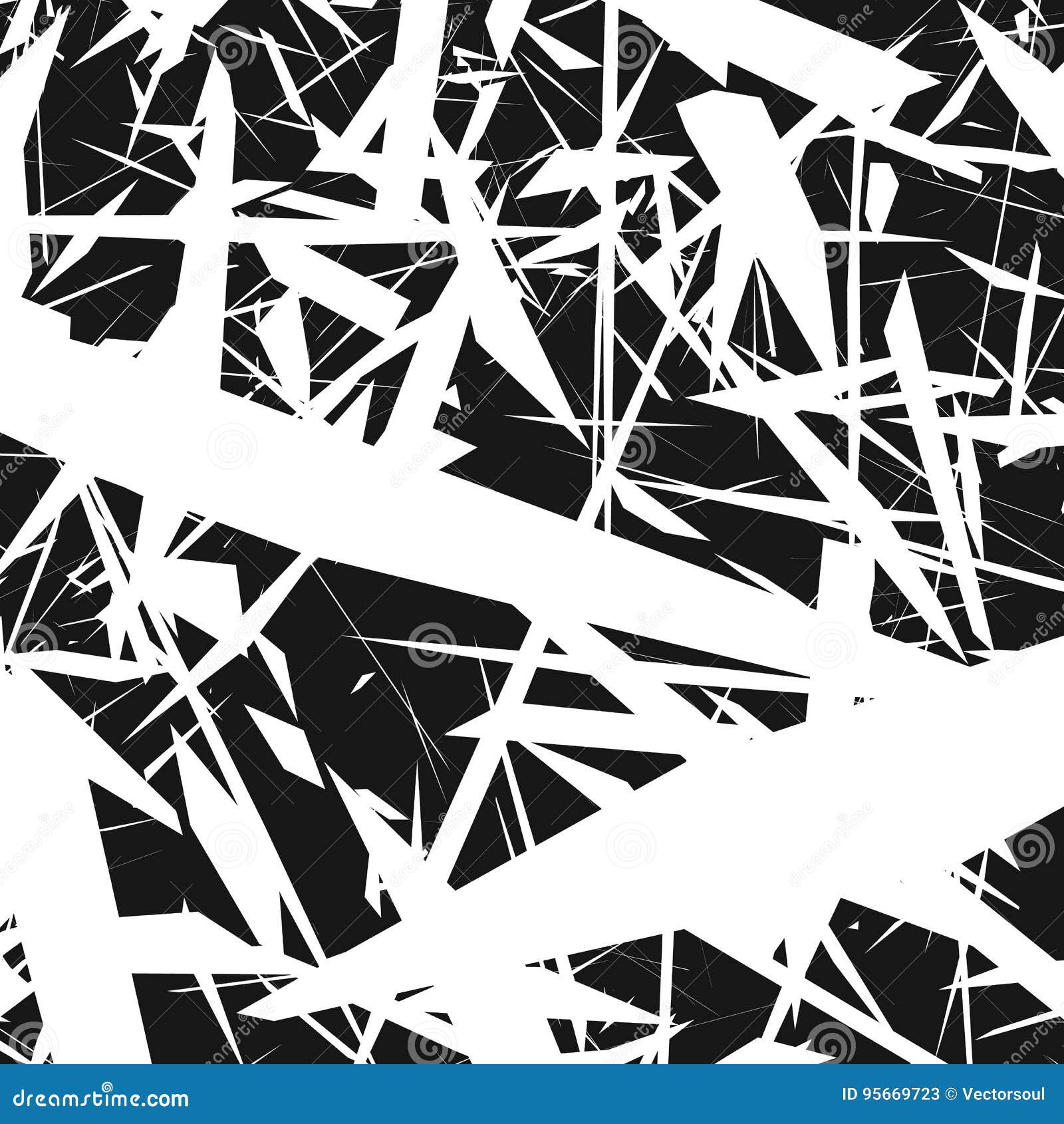 Harsh Rough Texture. Geometric Abstract Illustration with Disarray of ...