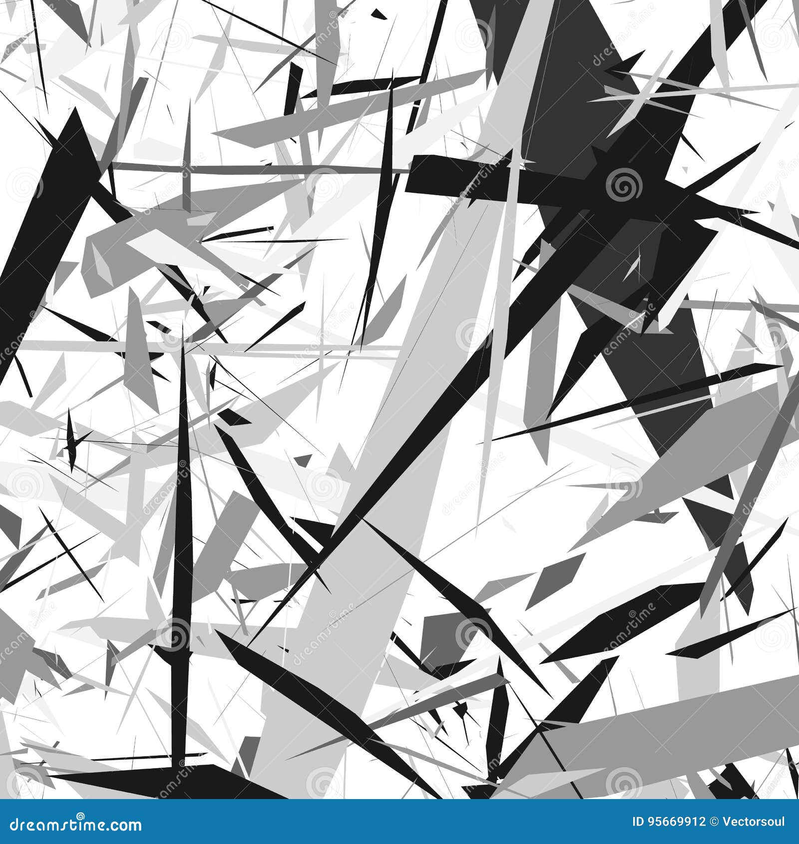 Harsh Rough Texture. Geometric Abstract Illustration with Disarray of ...