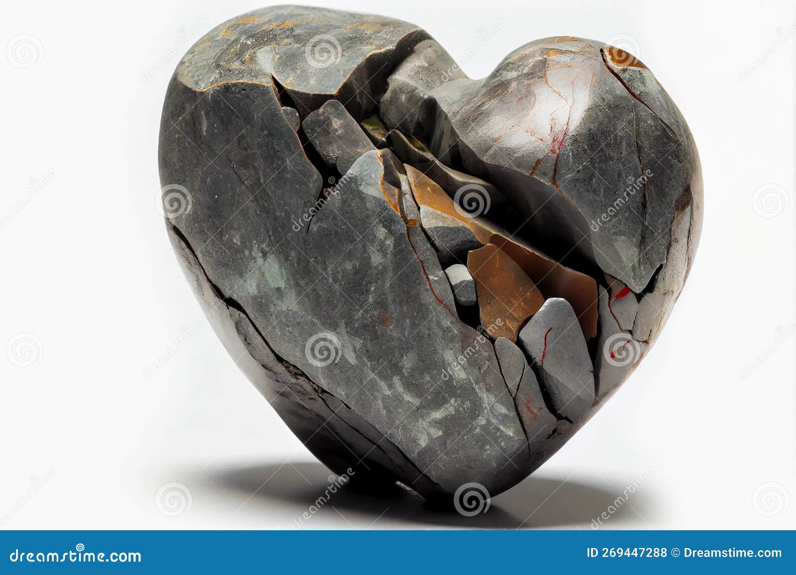Harsh Stone Heart On A Uniform Background Stock Photo | CartoonDealer ...