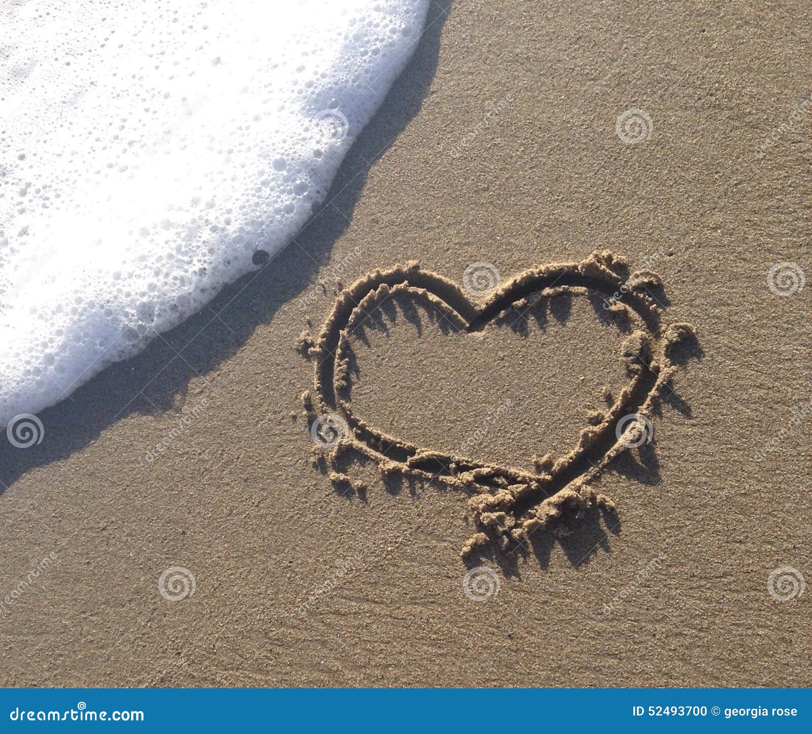 Heart at the beach stock photo. Image of love, hart, beach - 52493700