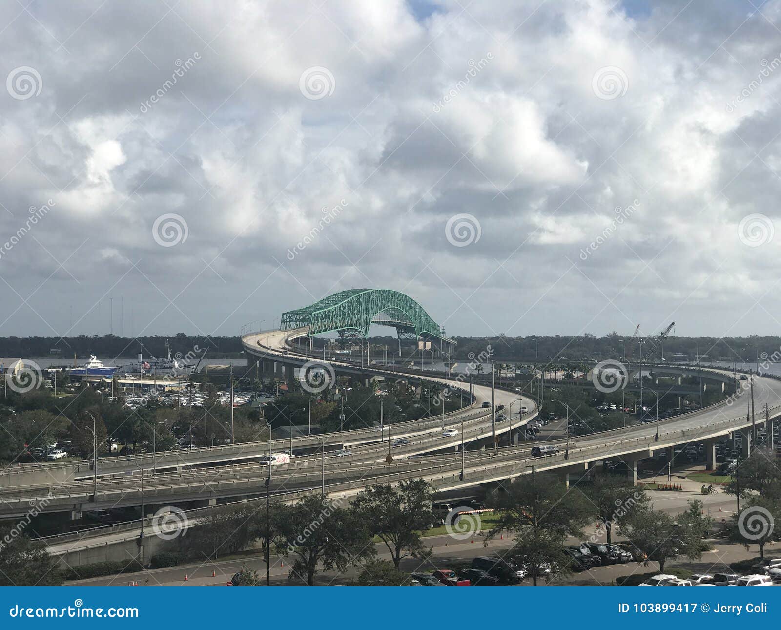 Hart Bridge, Jacksonville, Florida Redactionele Fotografie - Image of ...