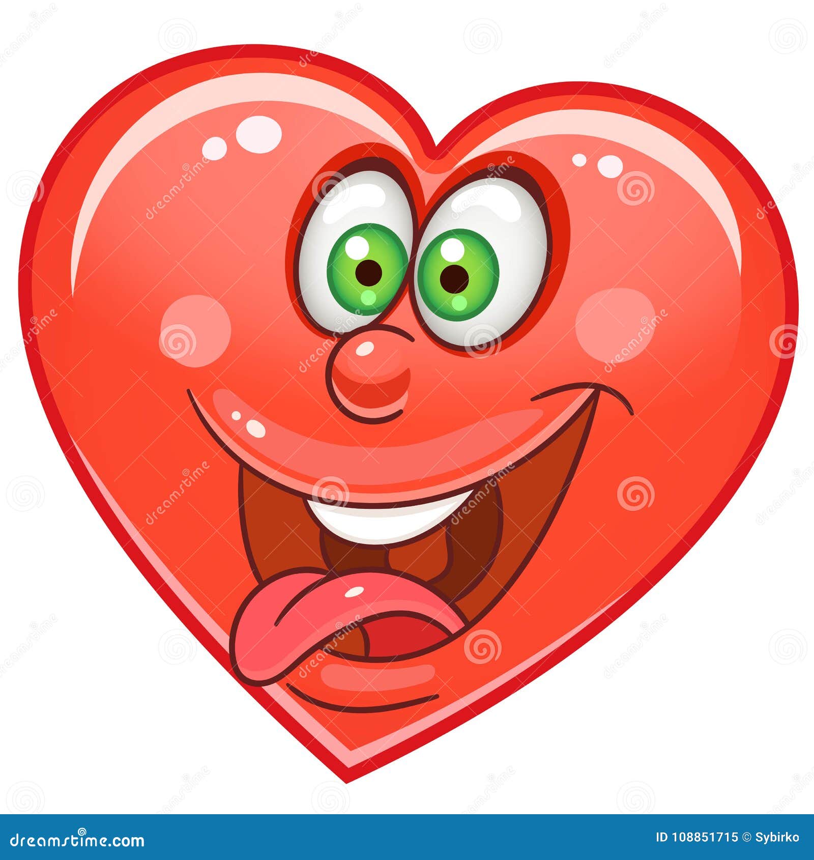 Hart Emoticons Smiley Emoji Vector Illustratie - Illustration of ogen ...