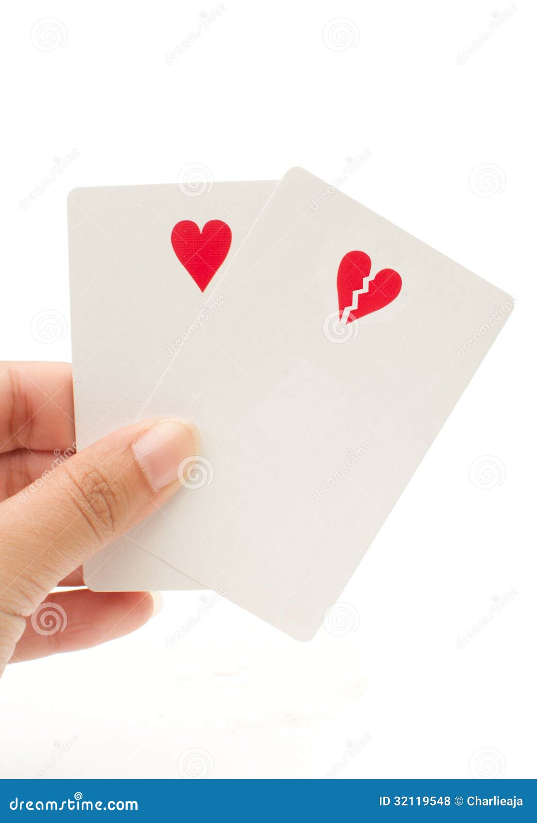 Hart En Gebroken Hart Gevormd Symbool Stock Foto - Image of bedrijf ...