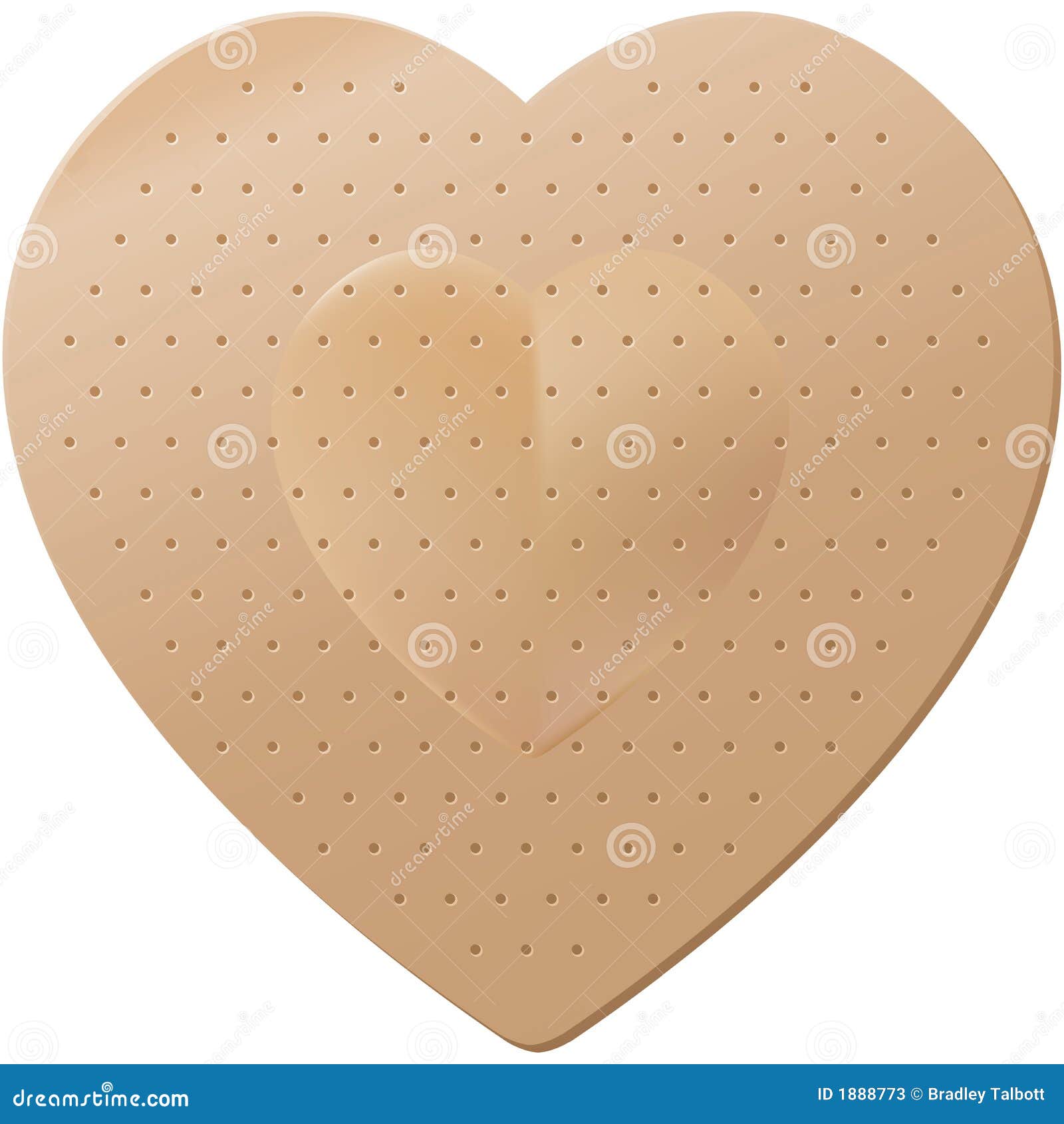 Hart Gevormd Pleister vector illustratie. Illustration of behandeling ...