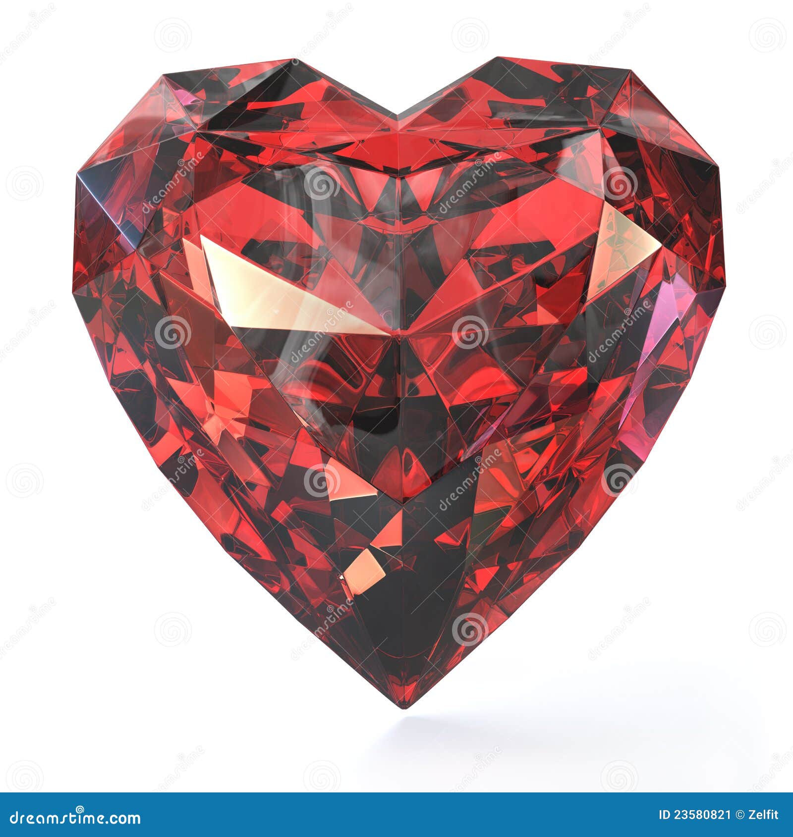 Hart gevormde robijn stock afbeelding. Image of blauw - 23580821