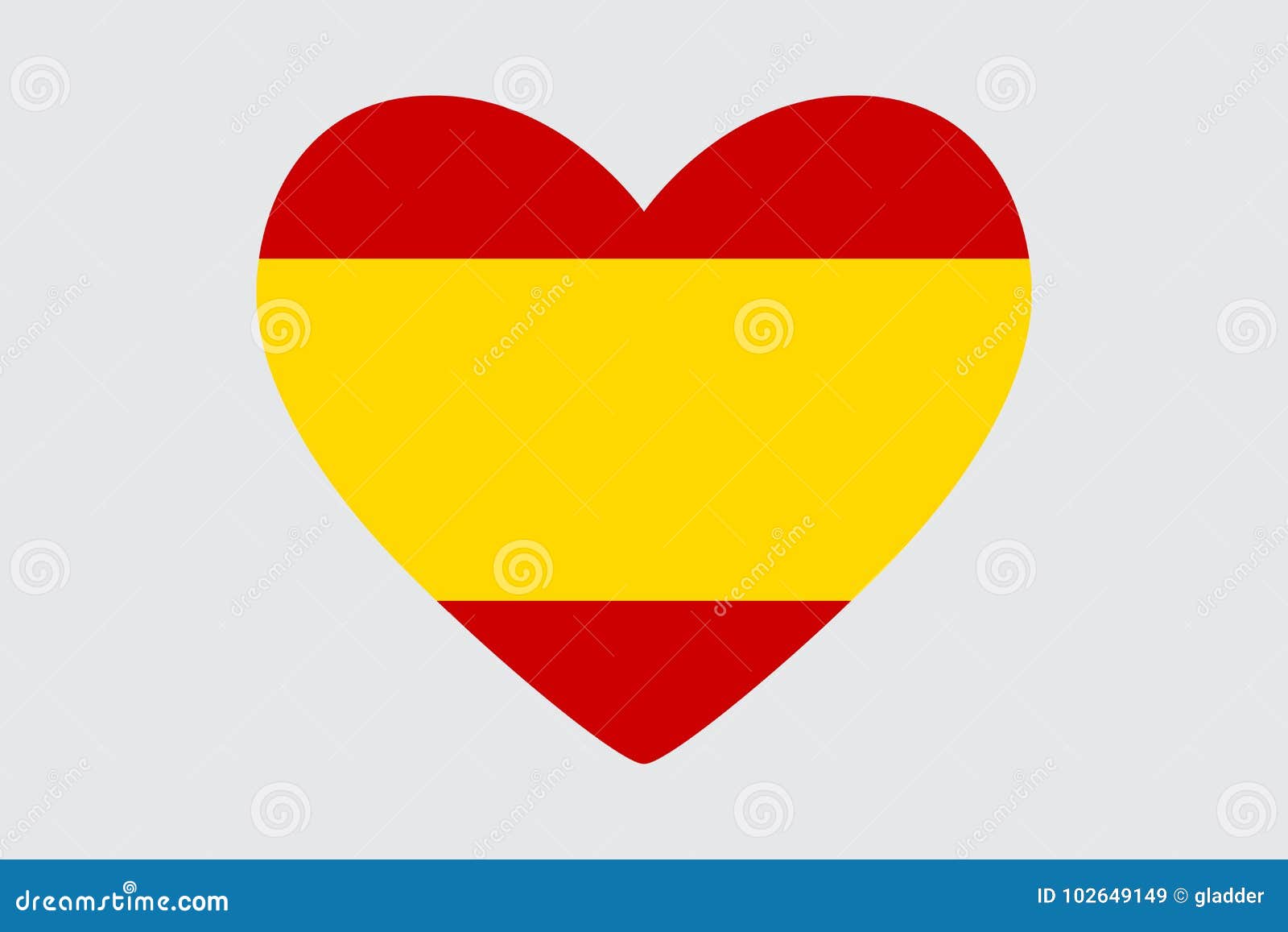 Hart in Kleuren Van De Spaanse Vlag, Stock Illustratie - Illustration ...