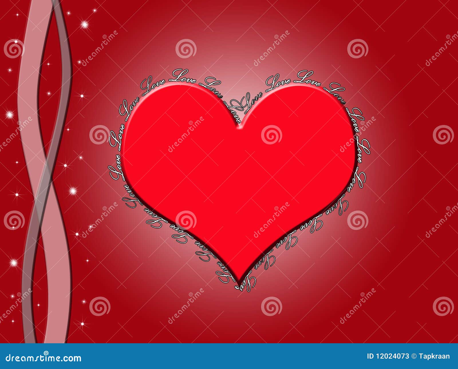 Hart met liefde stock illustratie. Illustration of ster - 12024073