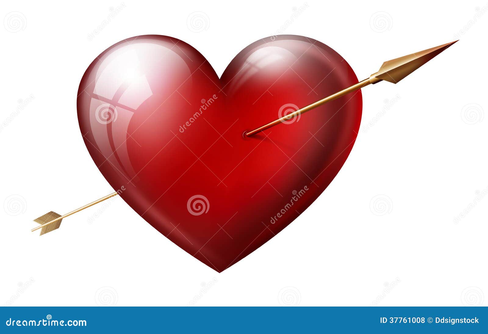 Hart met pijl stock illustratie. Illustration of gelukkig - 37761008