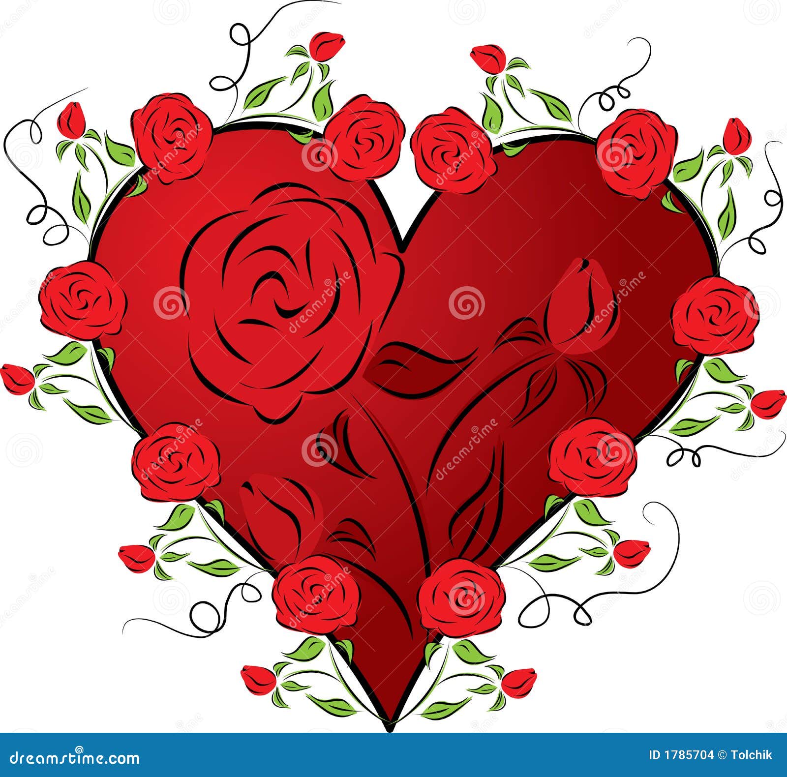 Hart met roze, vector vector illustratie. Illustration of creatief ...