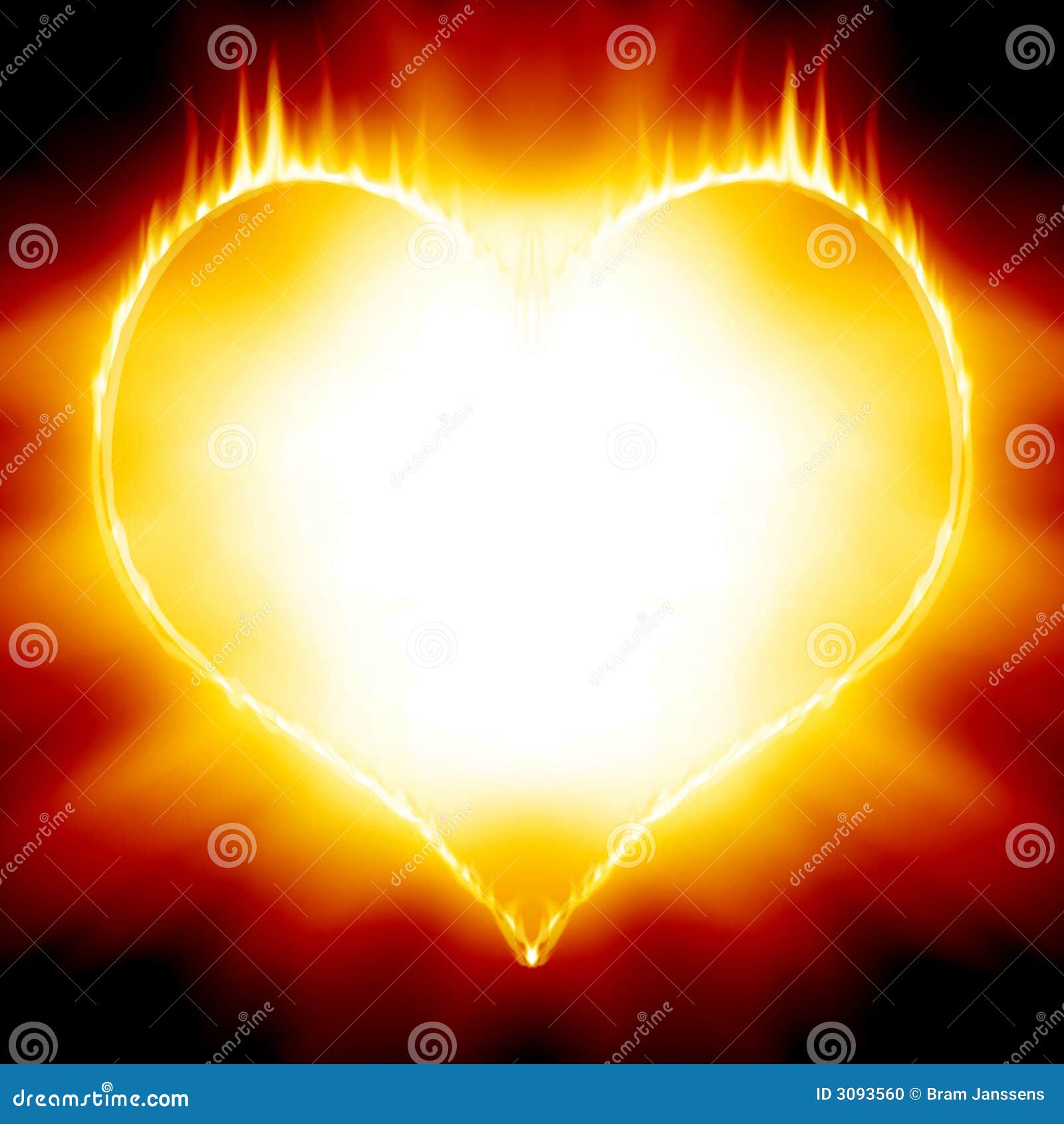 Hart op brand stock illustratie. Illustration of ziel - 3093560