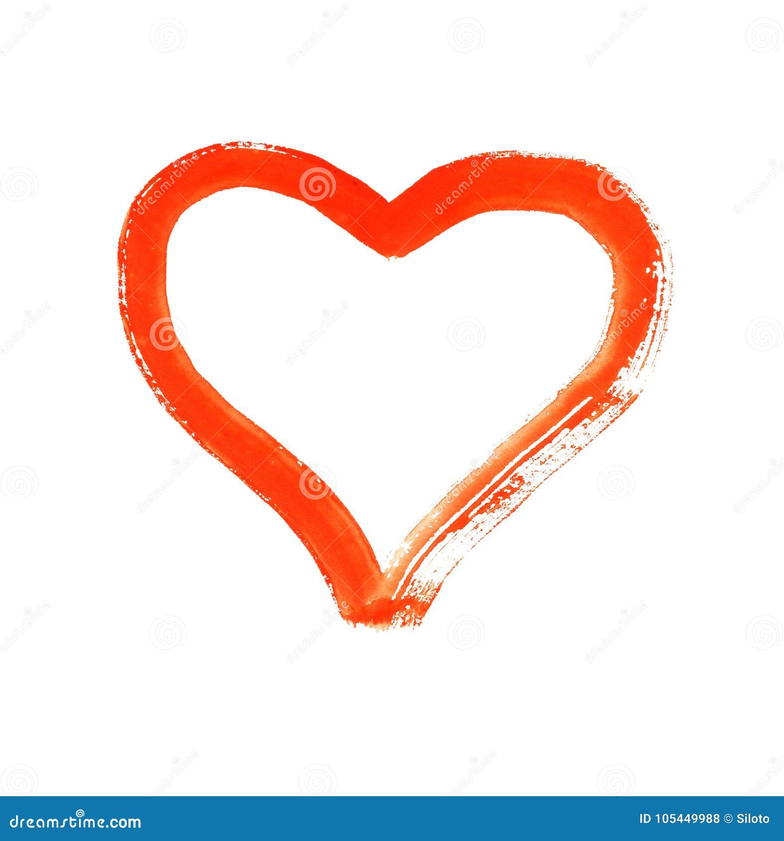 Hart - Symbool Van Liefde - Waterverf Het Schilderen Stock Foto - Image ...