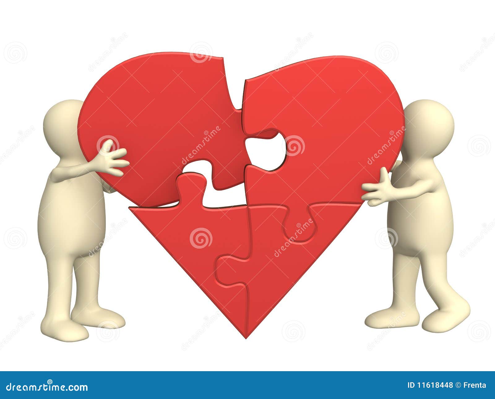 Hart Van Delen Van Een Raadsel Stock Illustratie - Illustration of ...