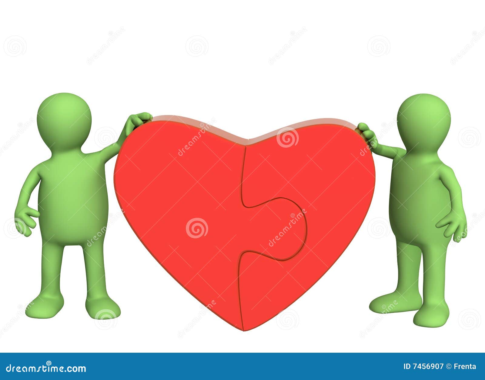 Hart Van Delen Van Een Raadsel Stock Illustratie - Illustration of ...