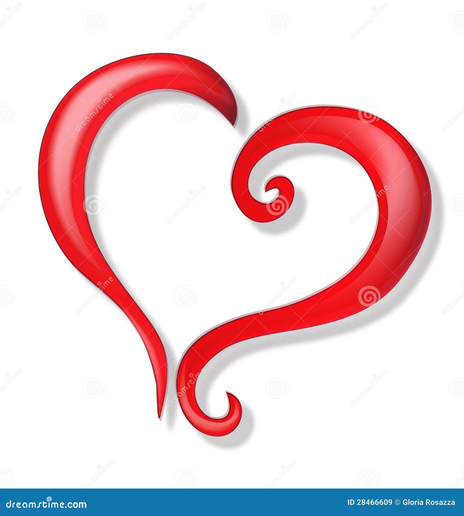 Hart van liefde vector illustratie. Illustration of grafiek - 28466609