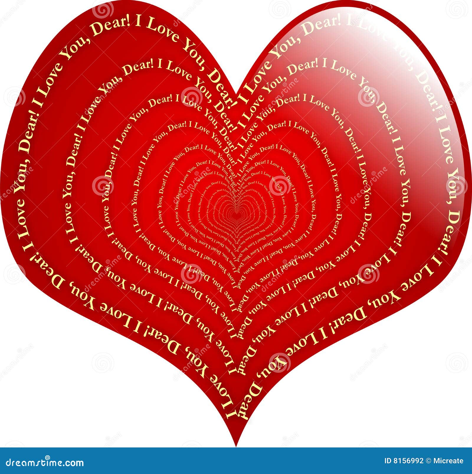 Hart van Liefde vector illustratie. Illustration of wijfje - 8156992