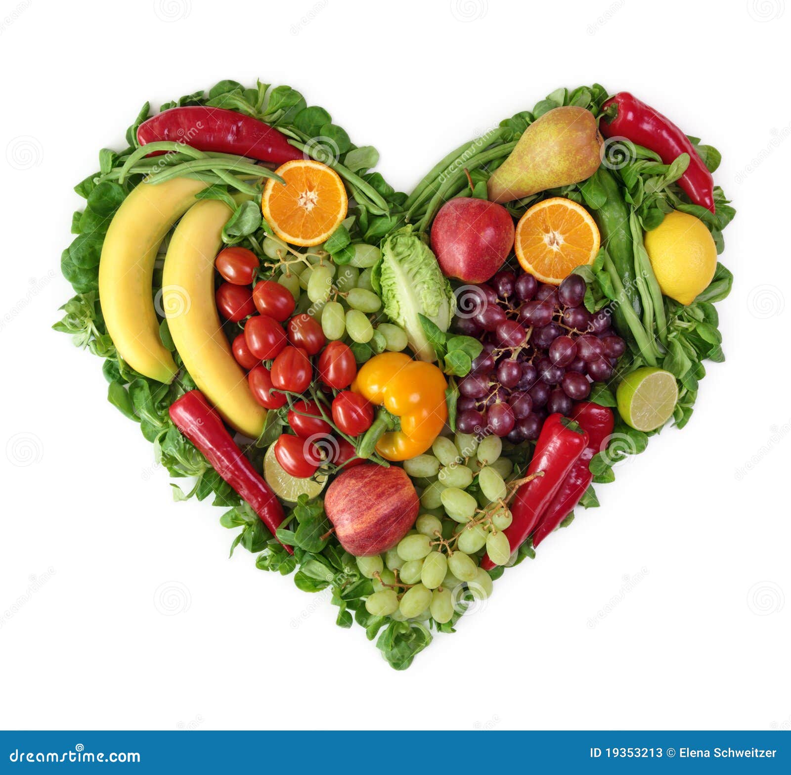 Hart Van Vruchten En Groenten Stock Afbeelding - Image of mengeling ...