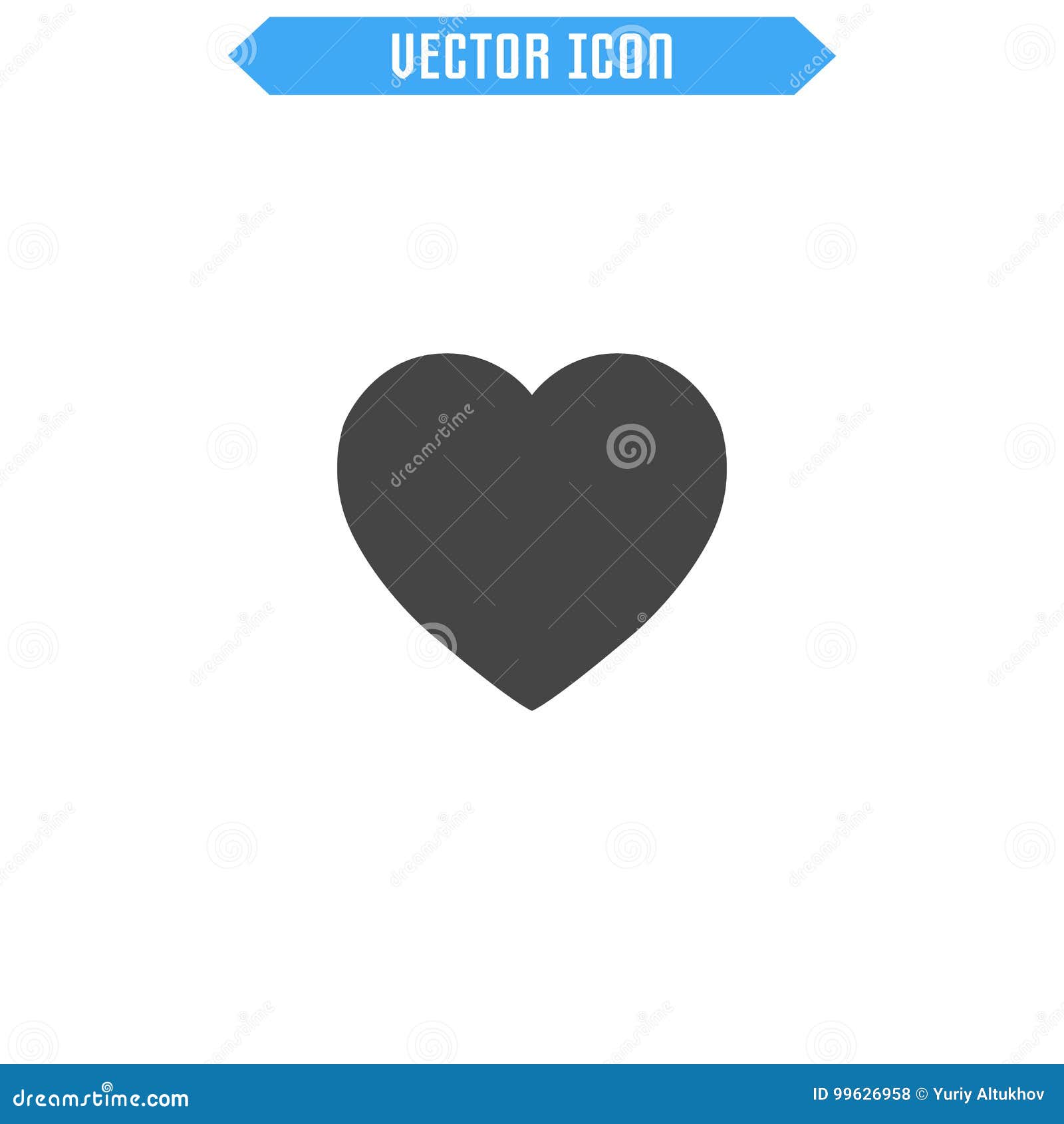Hart Vector Vlak Pictogram Vectortekensymbool Vector Illustratie ...