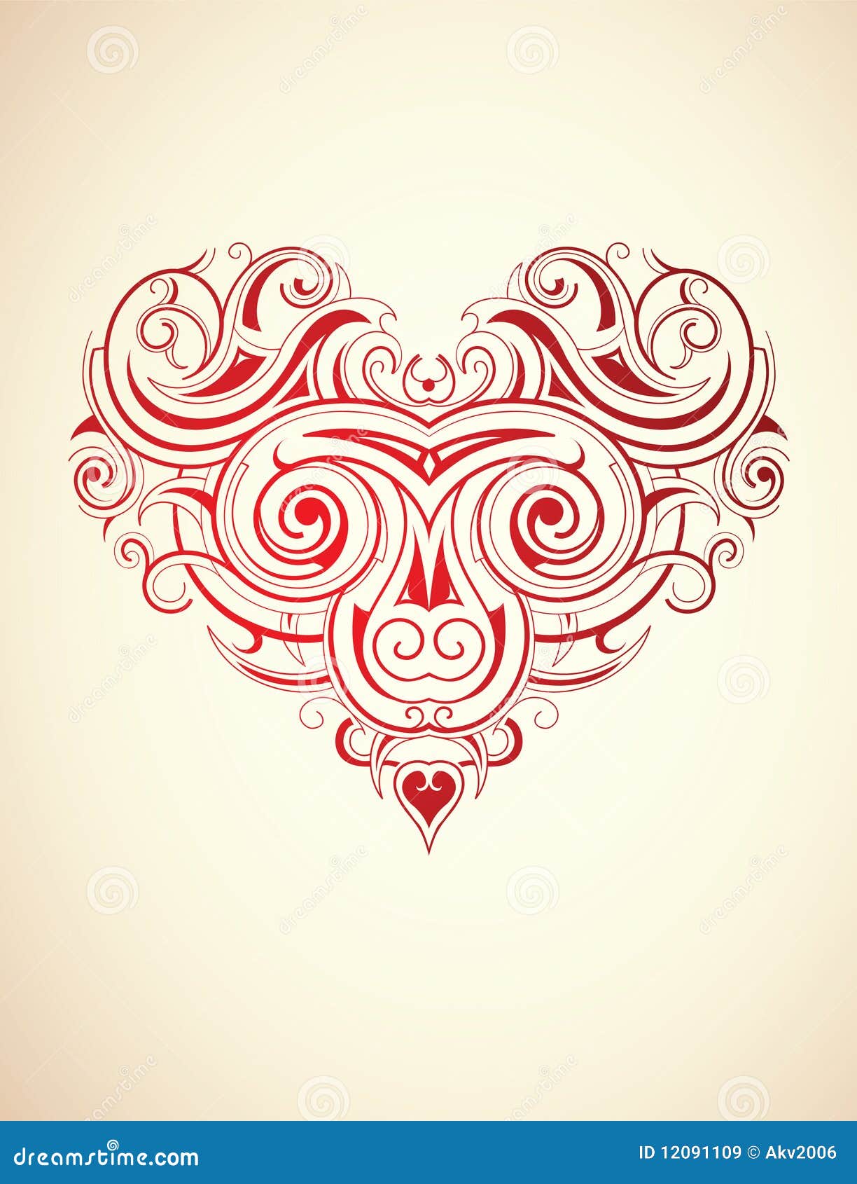 Hart-vorm vector illustratie. Illustration of illustratie - 12091109