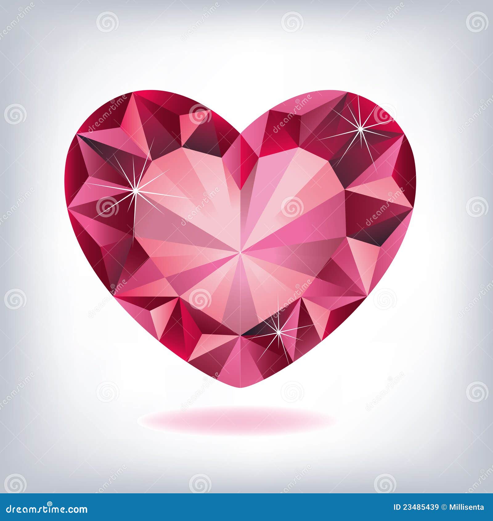 Hart-vormige robijn vector illustratie. Illustration of illustratie ...
