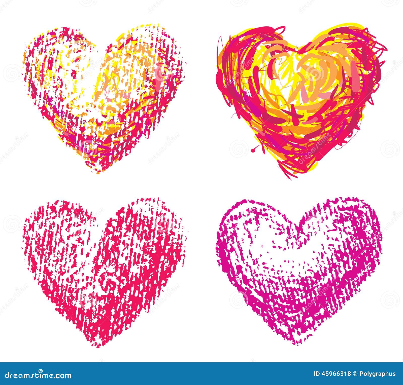 Harten vector illustratie. Illustration of reeks, bobbel - 45966318