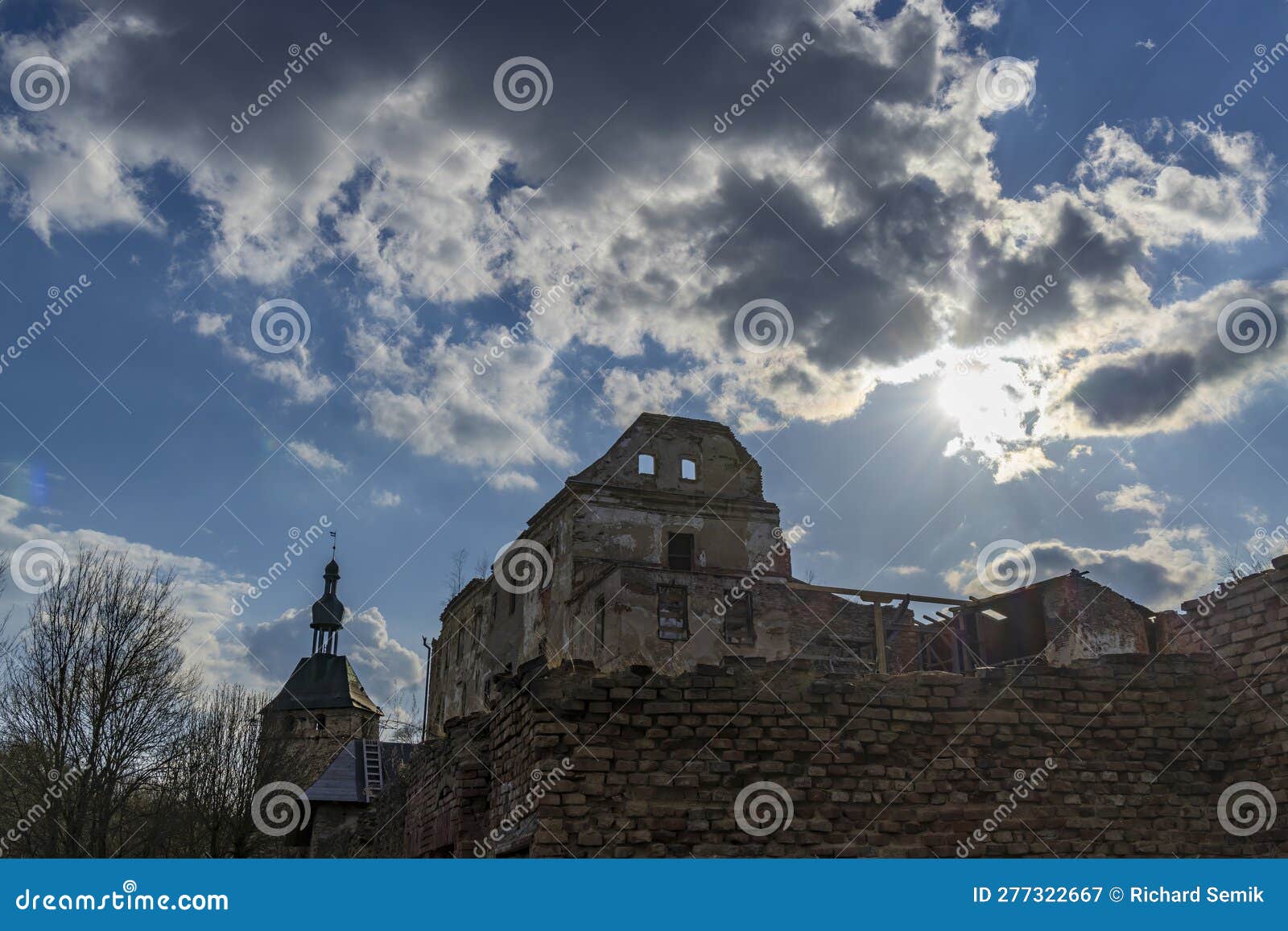 Hartenberg Ruins, Western Bohemia, Czech Republic Stock Image - Image ...