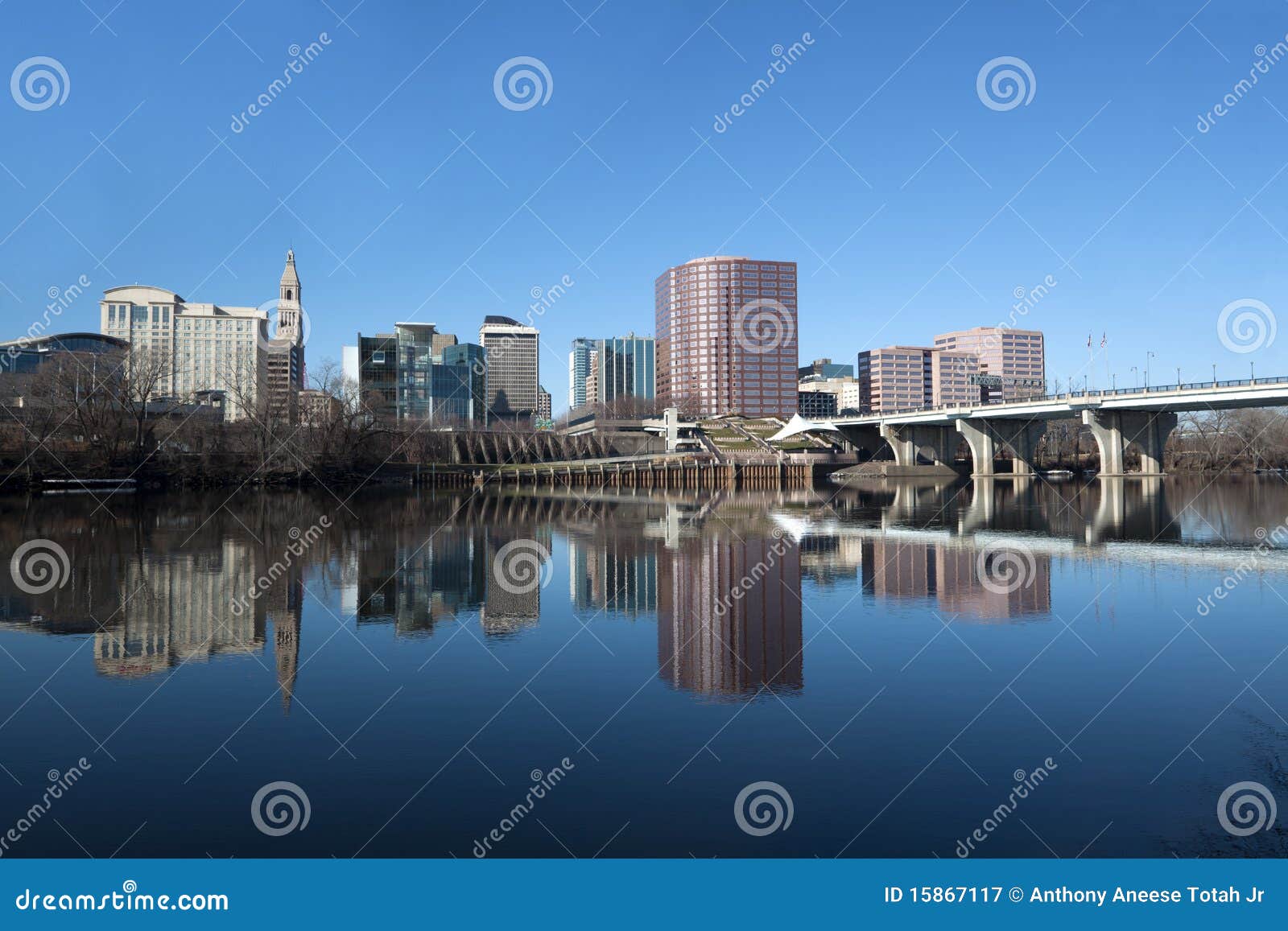 Hartford Connecticut Skyline Stock Image - Image of buildings ...