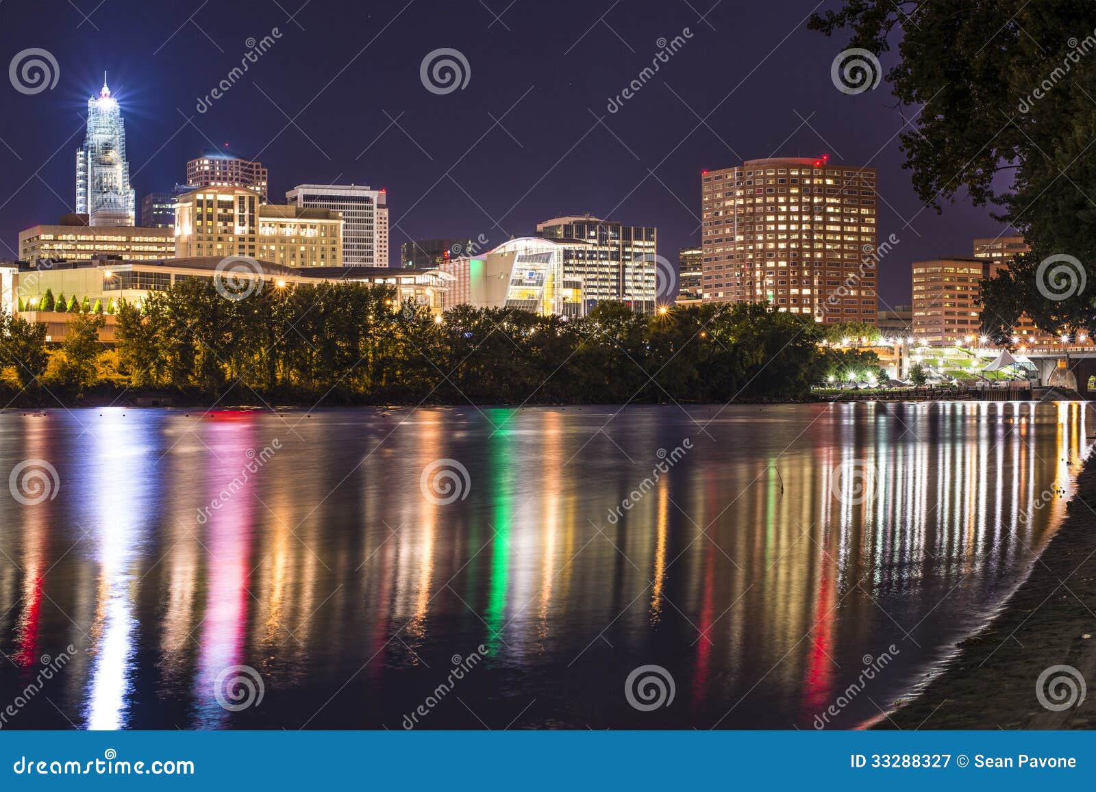 Hartford Connecticut Skyline Stock Image - Image of capital, america ...