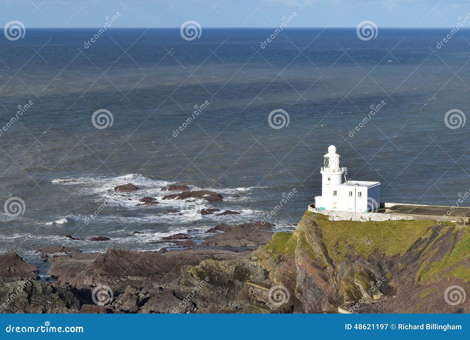 Hartland Point Lighthouse, Devon, England Stock Image - Image of ...