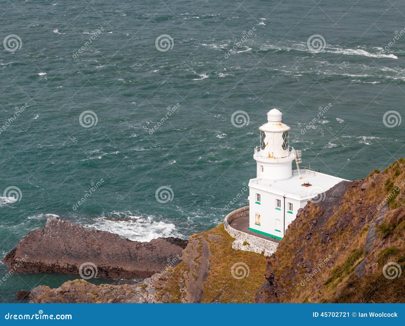 Hartland Point Lighthouse stock image. Image of buildings - 45702721